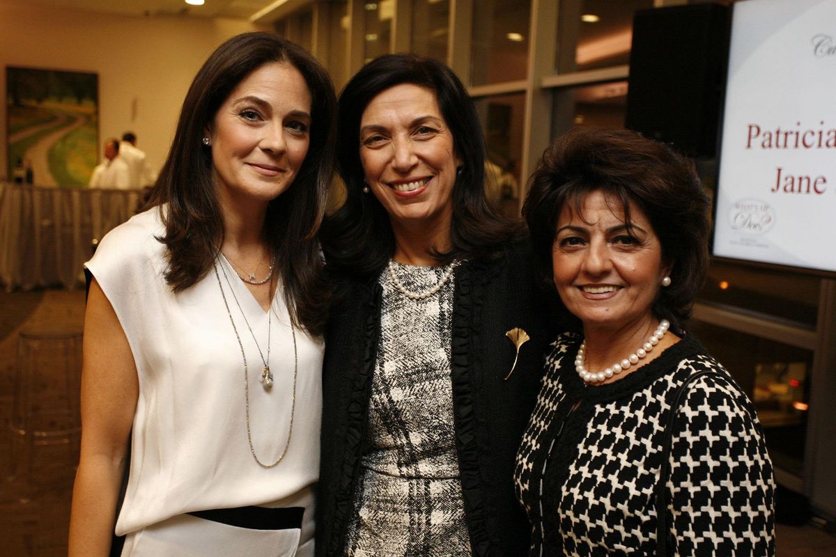 Karla Goudet, from left, Dr. Huda Zoghbi and Carmen Fahed. - CultureMap ...