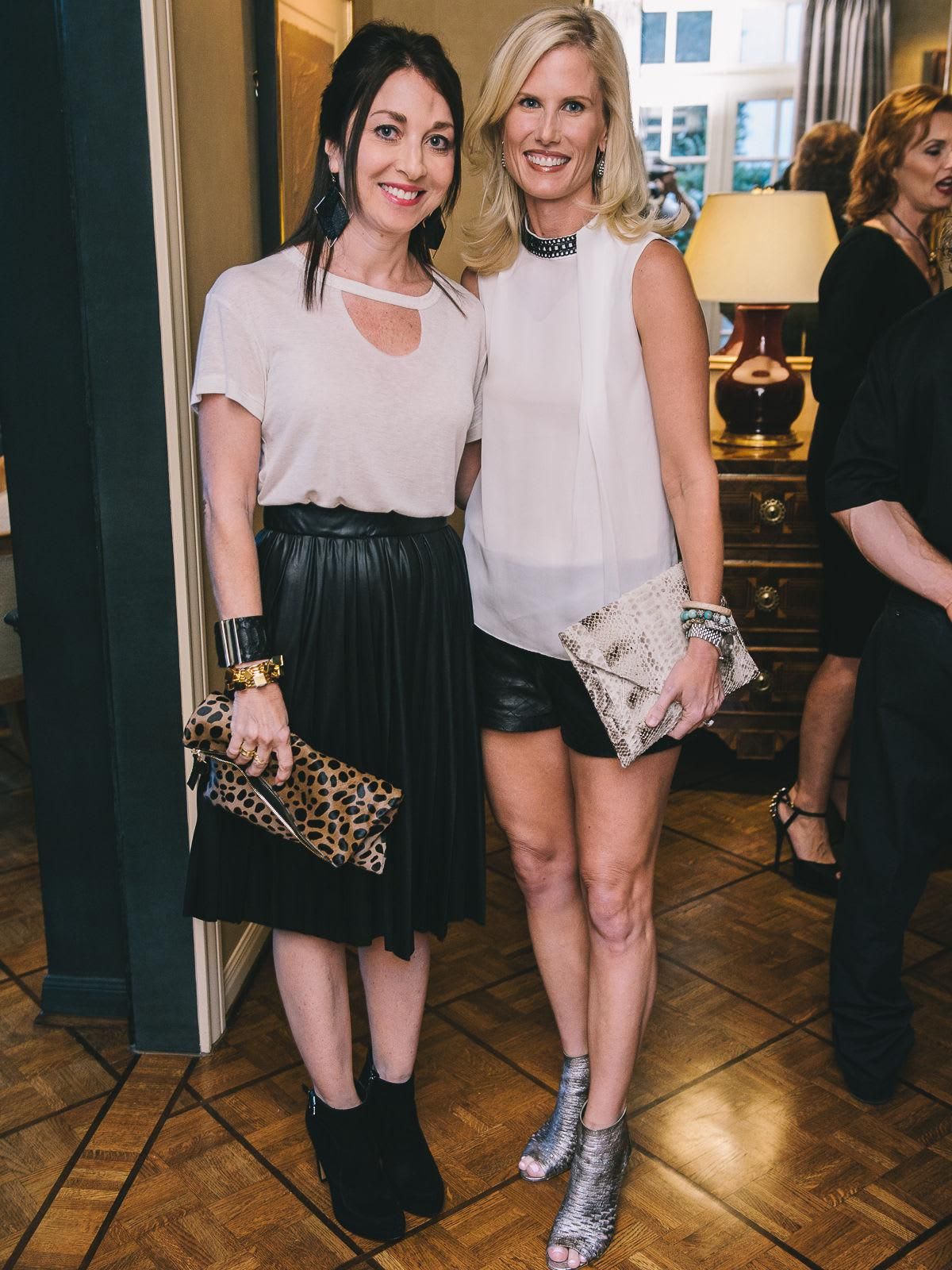 Sally Wheat, left, and Annsley Popov at the Drybar launch event ...