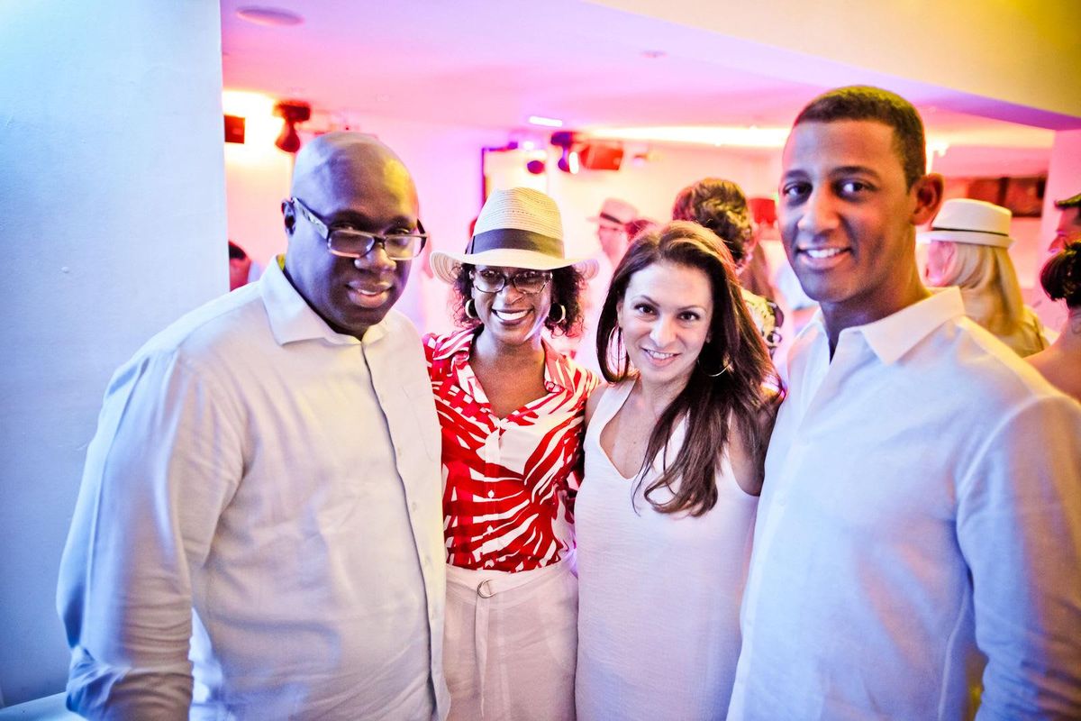 Emile Browne, from left, Pamela Ulmen and Sharon and Errol McLaughlin ...