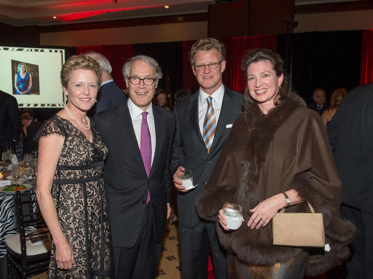 Laura Bellows, from left, chair Stephen Newton and Russell and Vallette ...