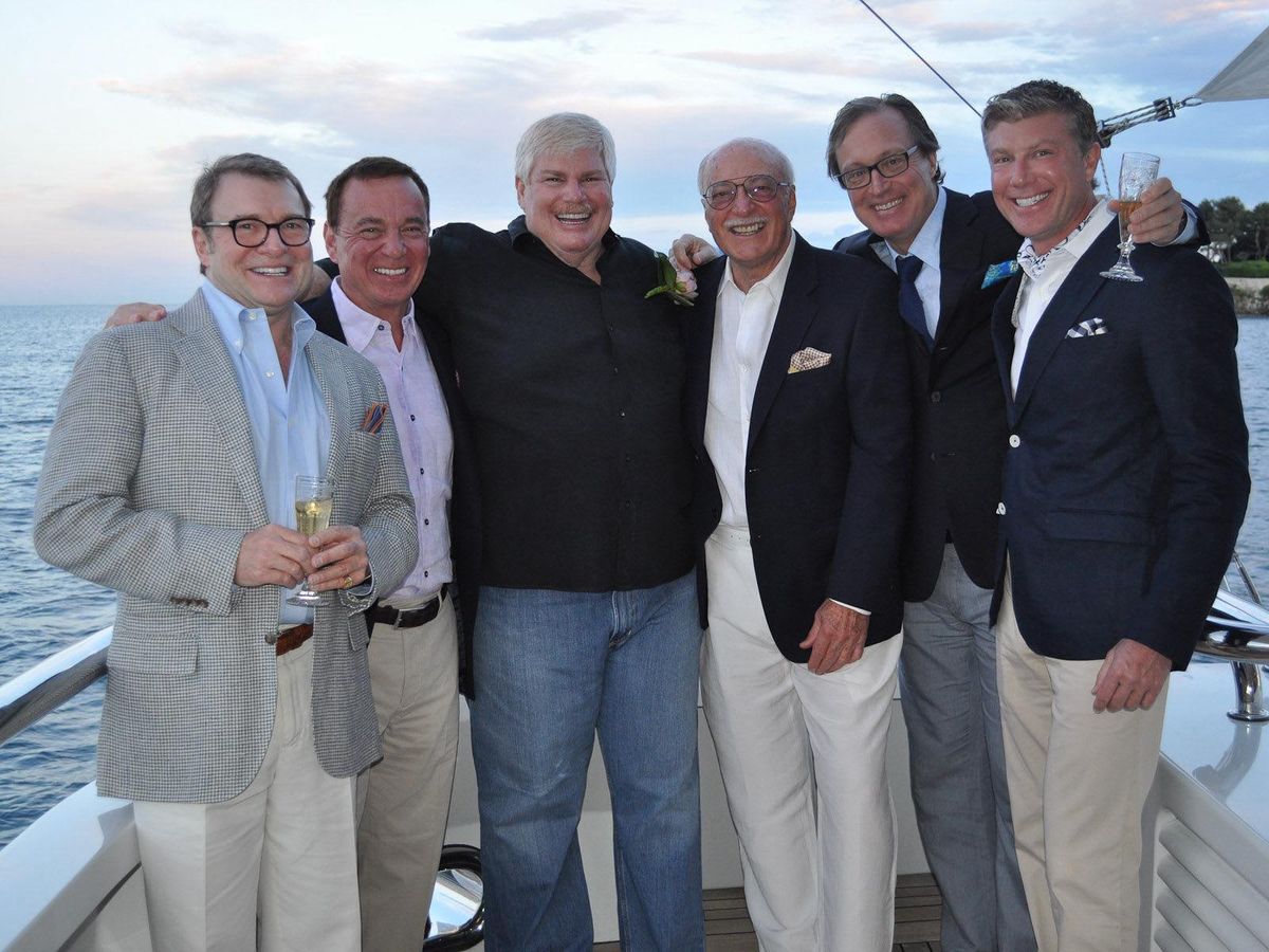 The wedding party: Bill Caudell, from left, Mike Mayell, John Eddie ...