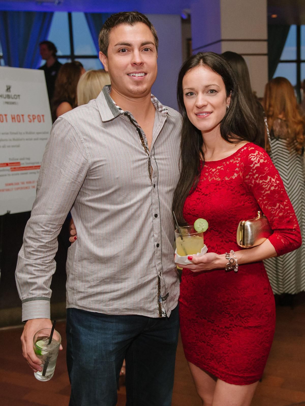 Eric Rozelle and Jana Knezevic at the CultureMap Social at Saint ...