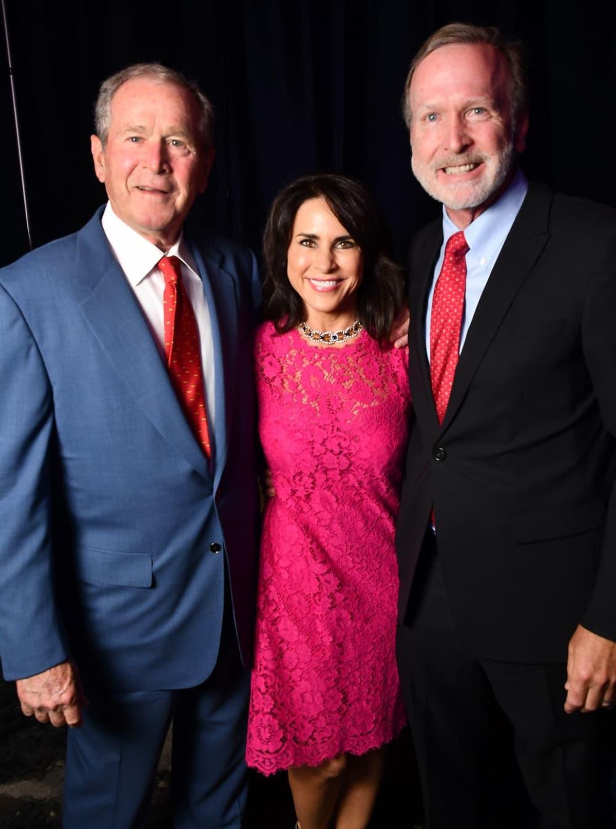 Former President George W. Bush, Maria Bush, and Neil Bush ...