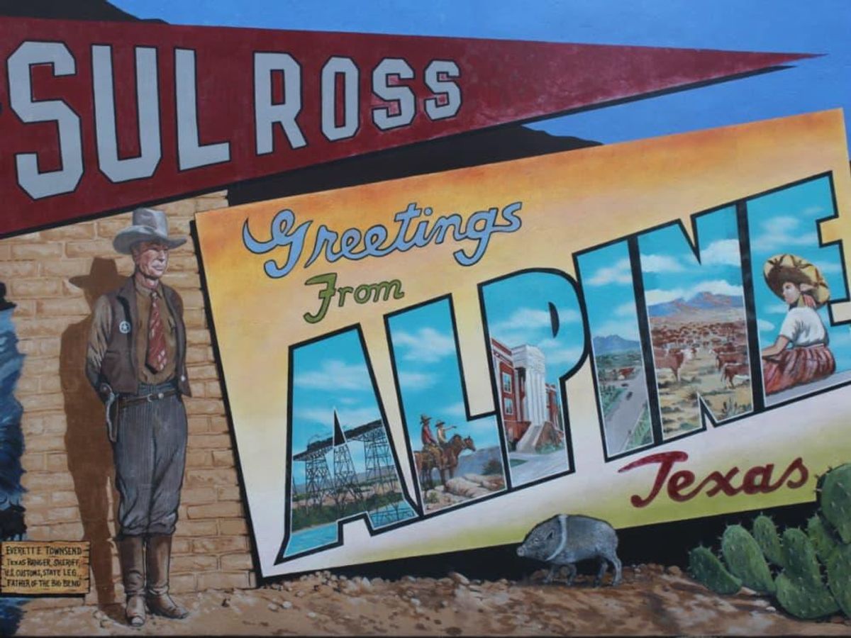One of the many murals around Alpine, Texas - CultureMap Houston