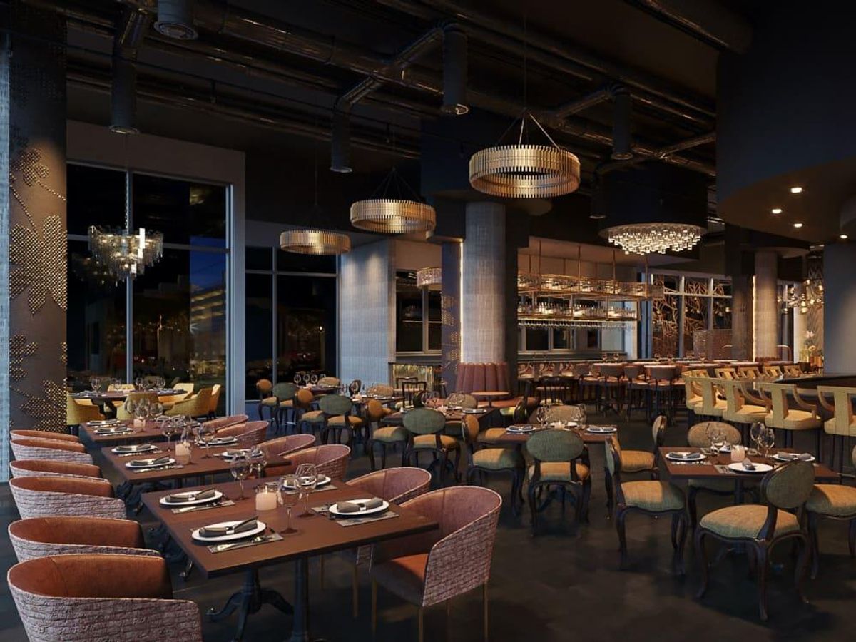 A rendering previews Amira's dining room. - CultureMap Houston