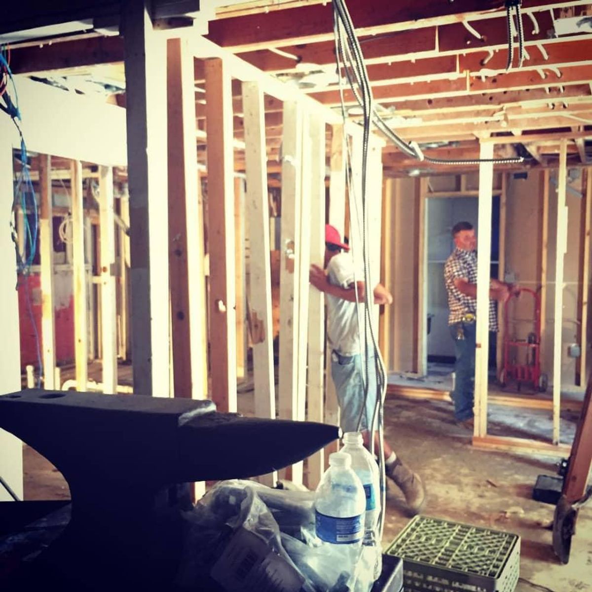 Workers are renovating Anvil's bathrooms and back of house areas ...