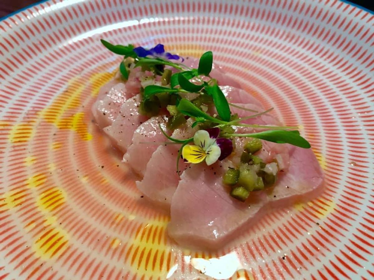 Hamachi crudo is a stand out from the menu's Raw section. - CultureMap ...