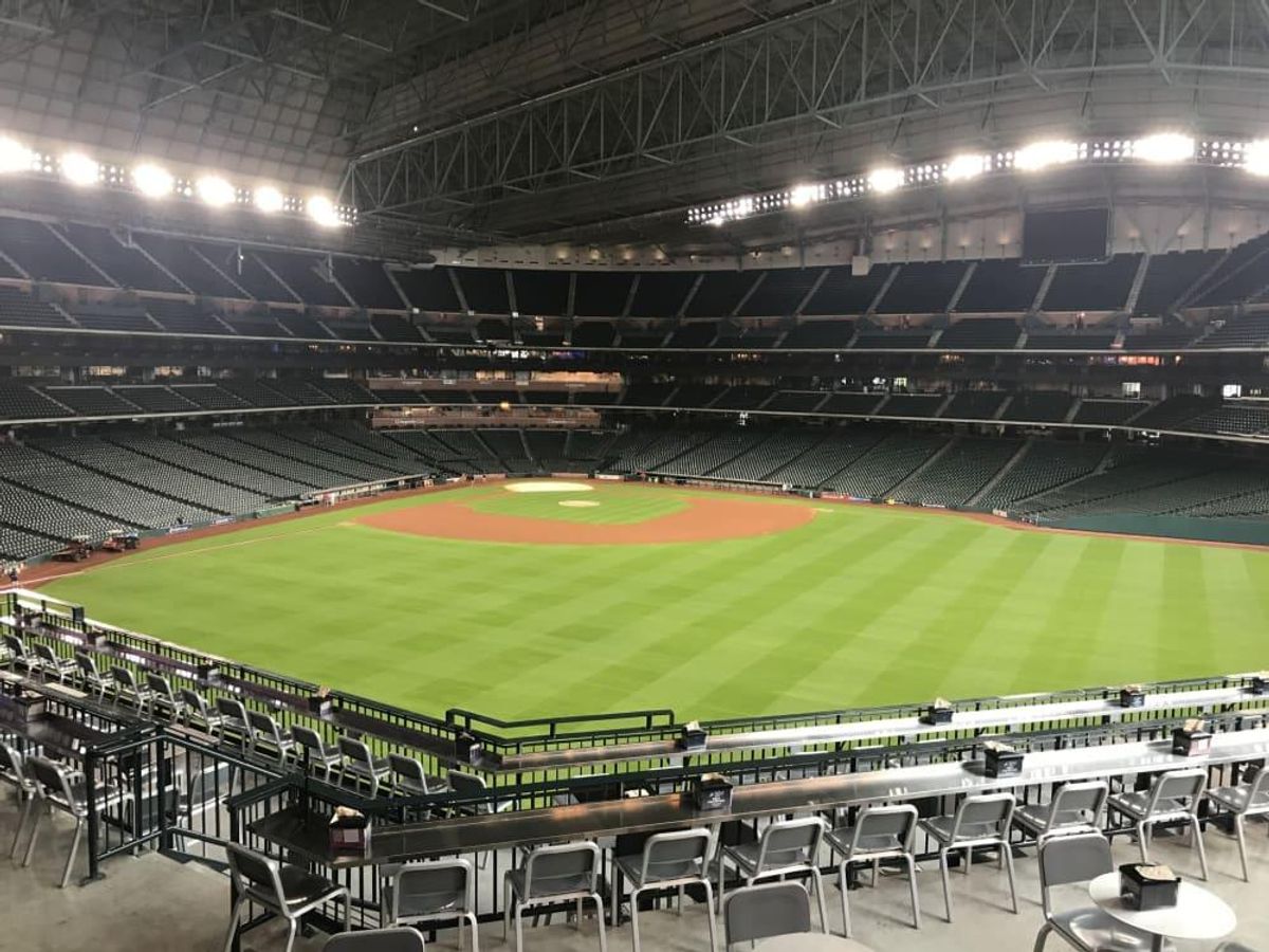 A view from the Budweiser Batter's Eye Bar. - CultureMap Houston