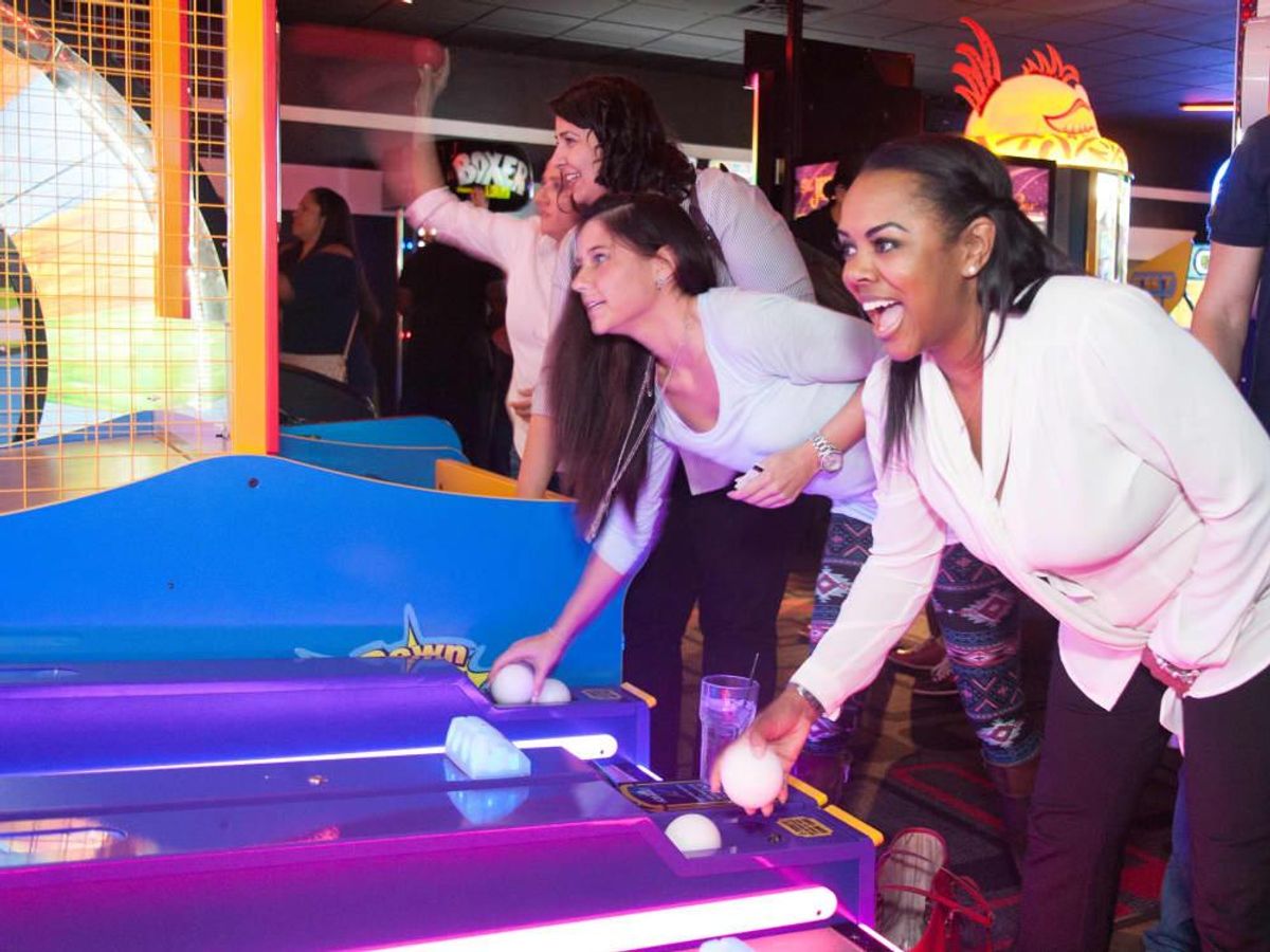 Have some grown-up fun with Bowlmor Lanes' many arcade games ...