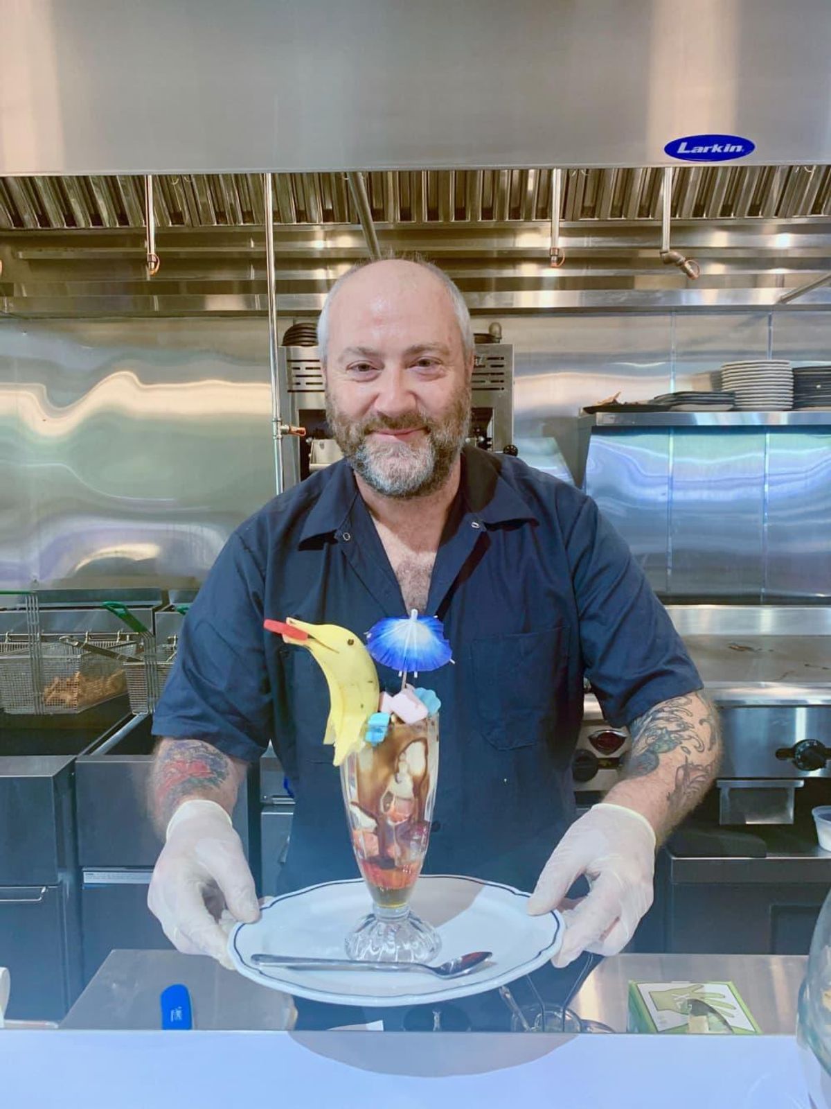 Richard Knight with the "naughty" version of the Knickerbocker Sunrise ...