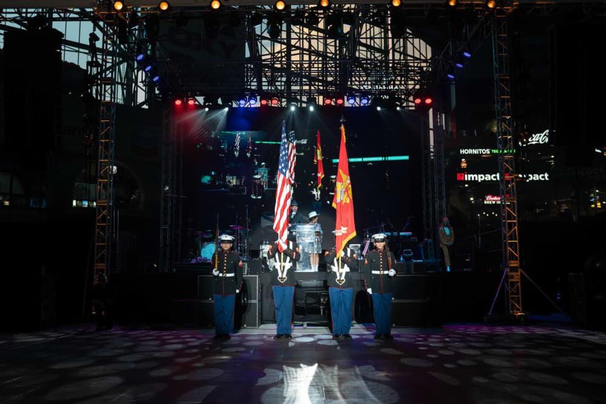 The US Marine Corps Color Guard. - CultureMap Houston