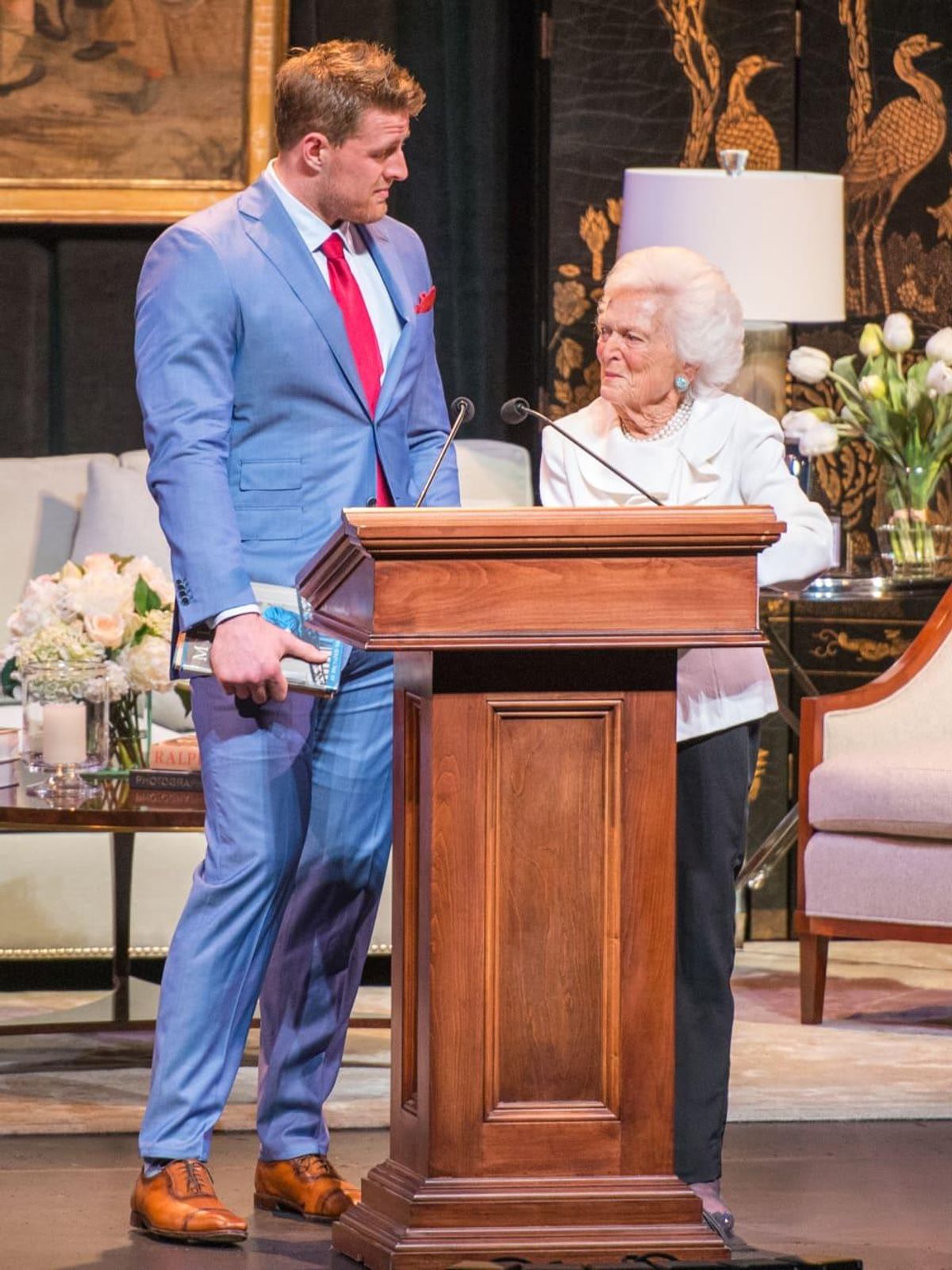 J.J. Watt and Barbara Bush. - CultureMap Houston