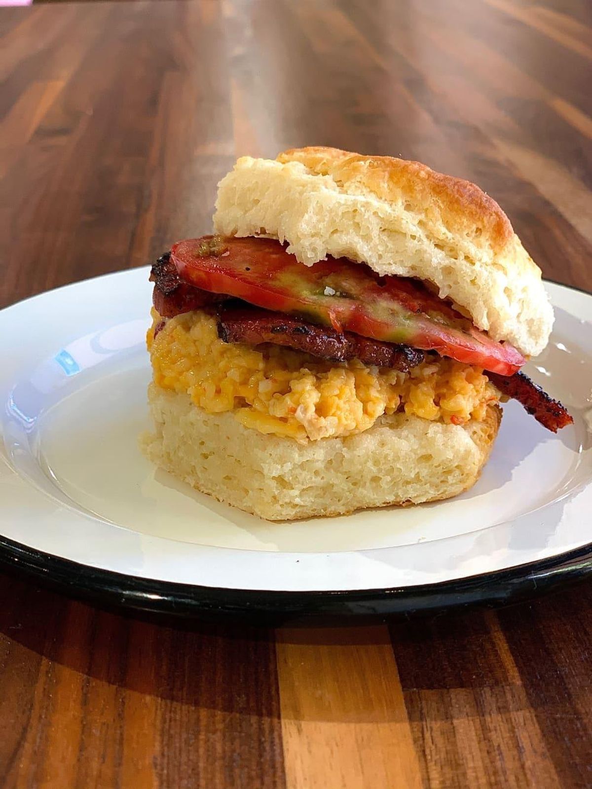 Pimento cheese biscuit at Cherry Block. - CultureMap Houston