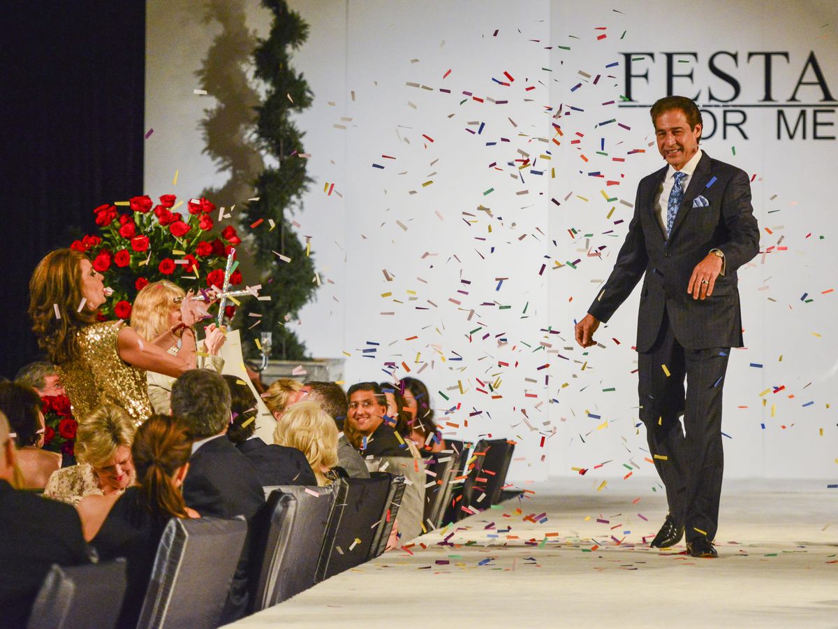 Dan Boggio is showered with confetti at Una Notte in Italia benefiting ...