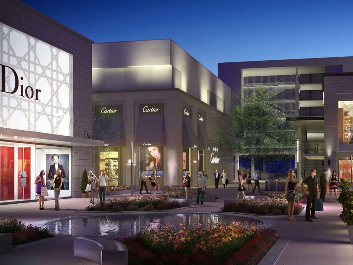 A rendering of the new Cartier boutique, next to the Dior store ...