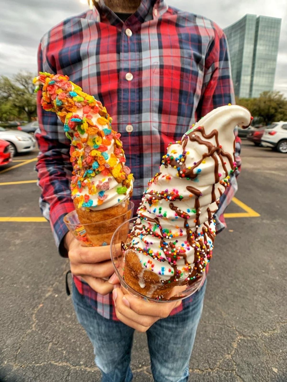 Each DoughCone comes with unlimited toppings. - CultureMap Houston