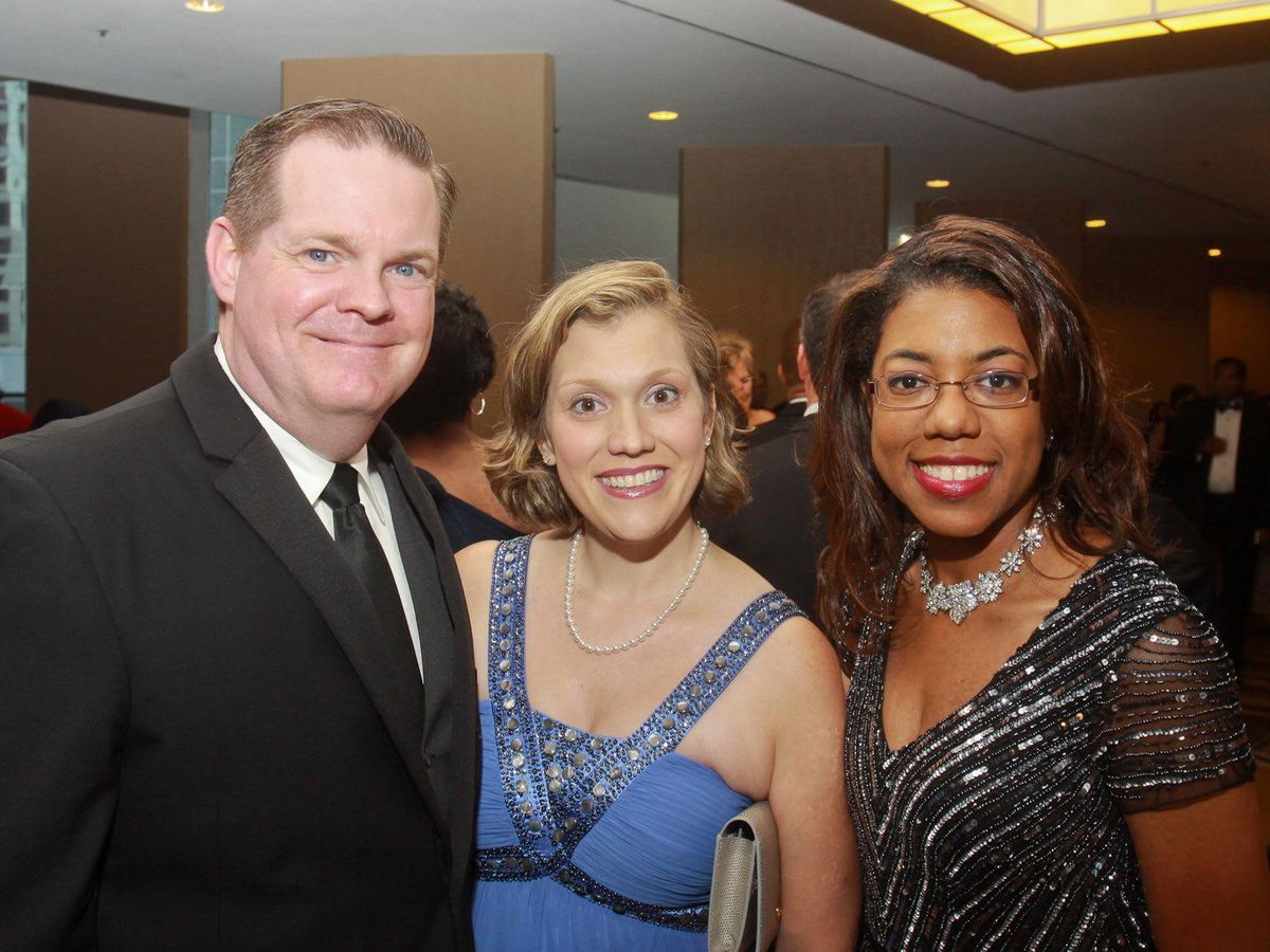 Allen and Emily Capps, from left, with Kelly Coleman at The Ensemble ...
