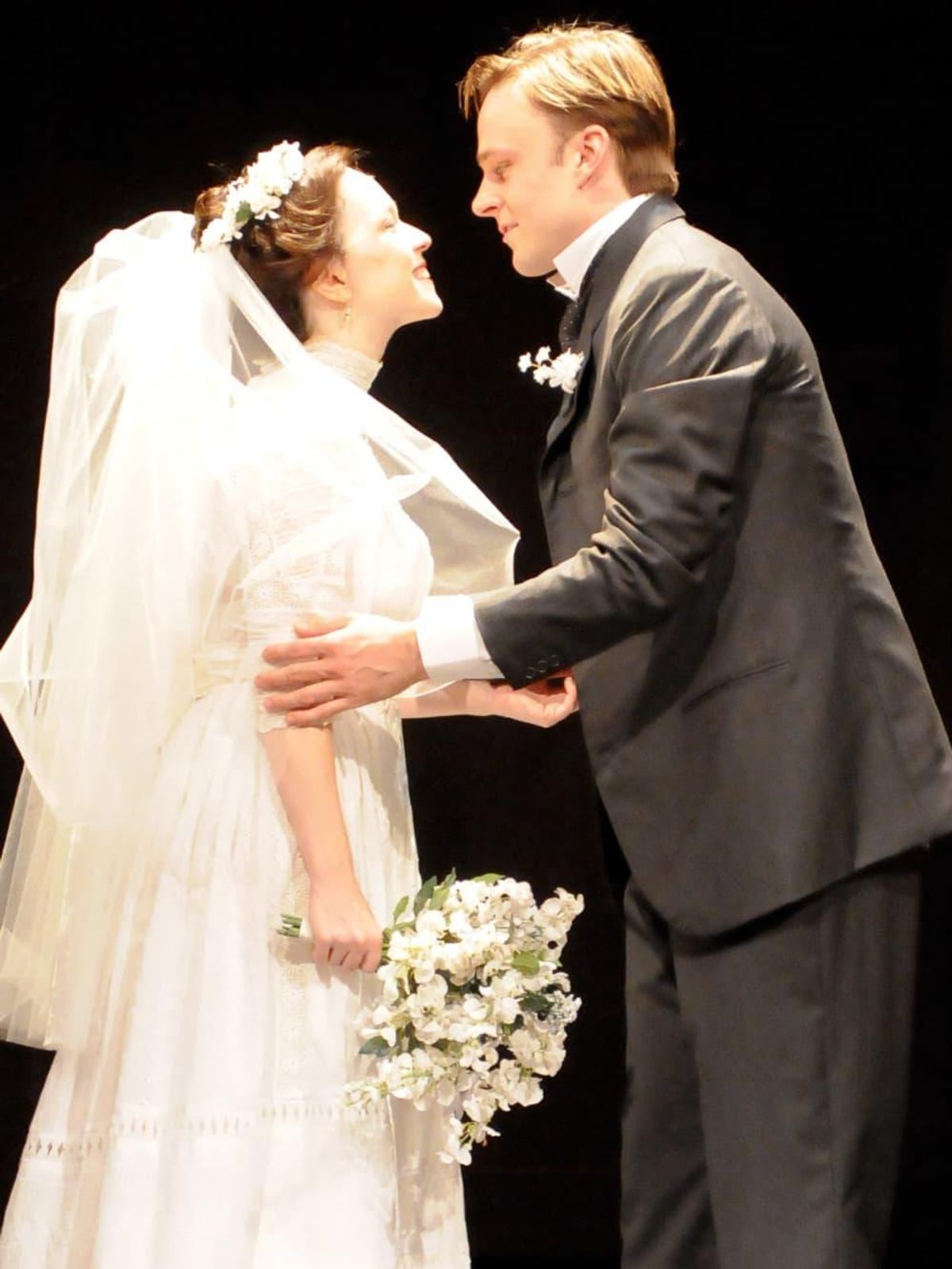 Elizabeth Bunch as Emily Webb and Jay Sullivan as George Gibbs in the ...