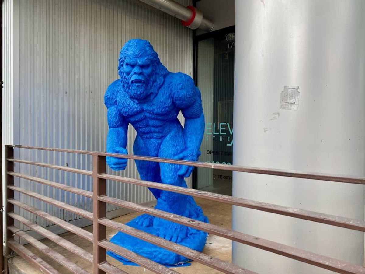 Look for the blue bigfoot. - CultureMap Houston