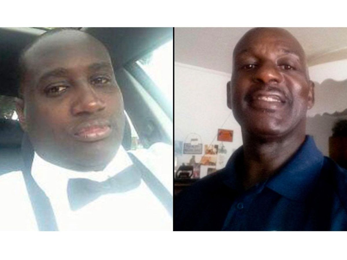 Harvey Simmons, left, his Uncle Johnny Simmons, right, and a teenager ...