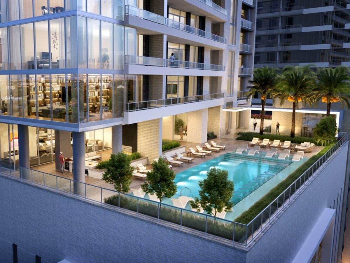 The elevated pool. - CultureMap Houston