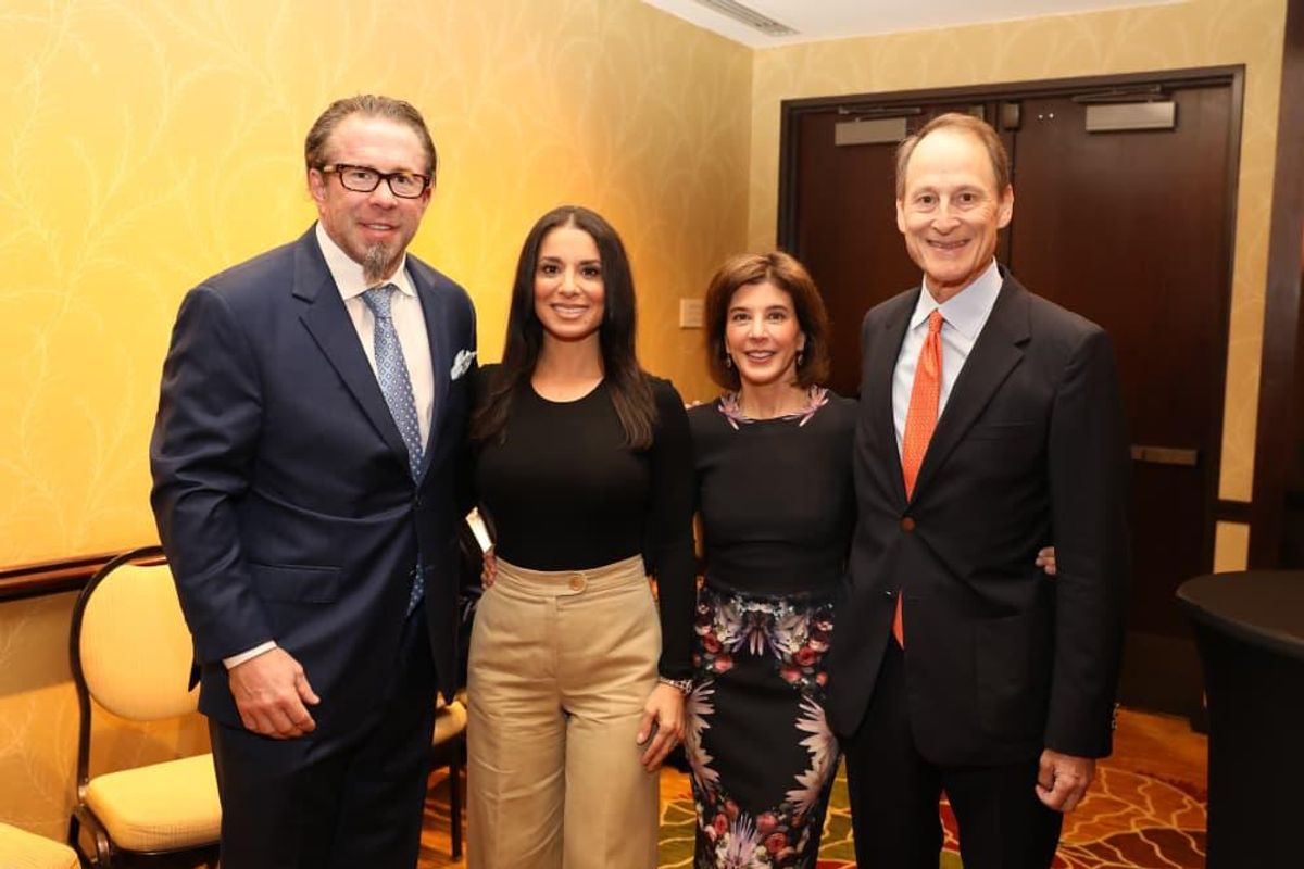 Jeff and Rachel Bagwell and luncheon chairs Barbara and Michael Gamson ...