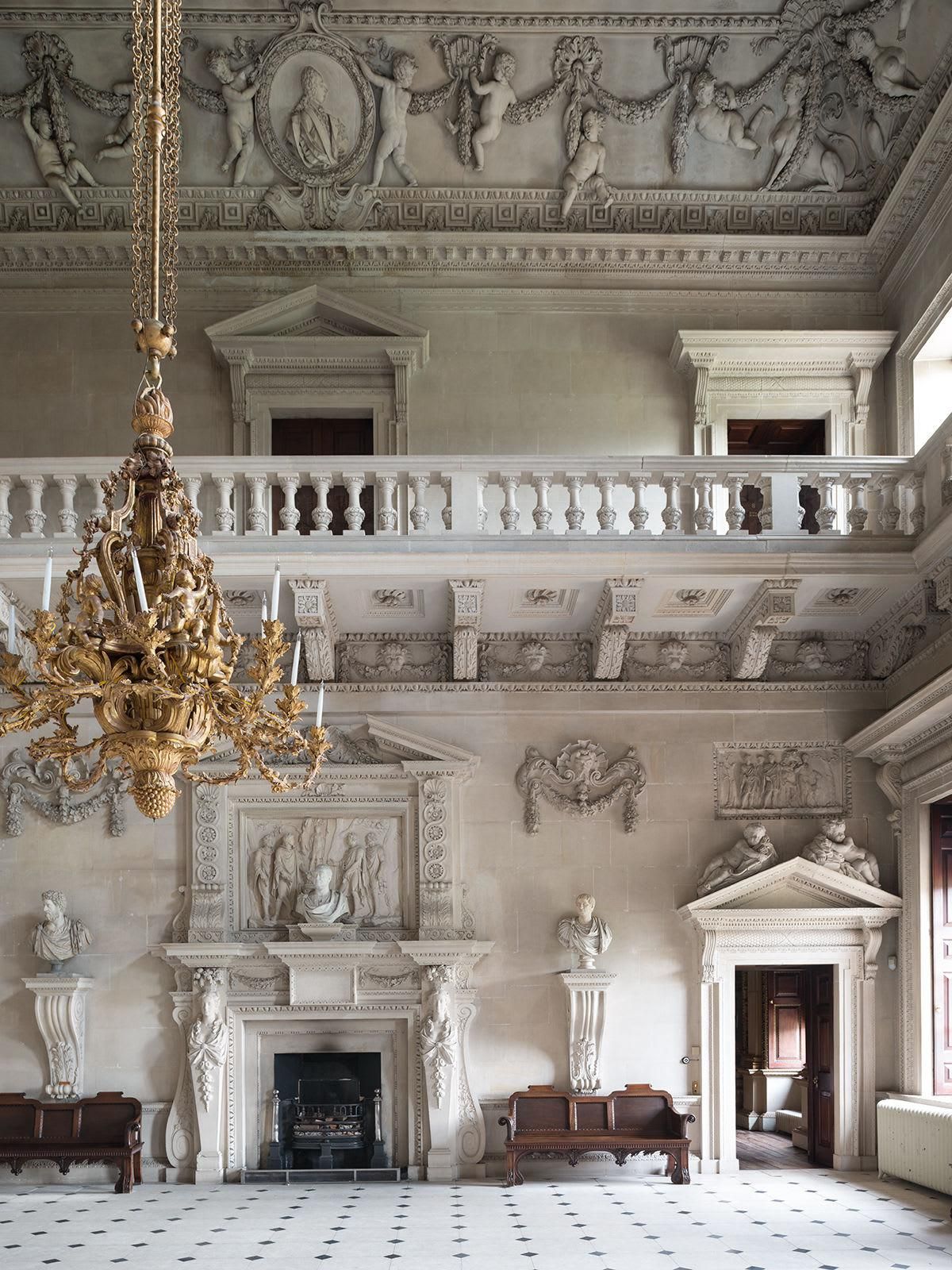The Stone Hall at Houghton Hall, shown in the MFAH exhibit with ...