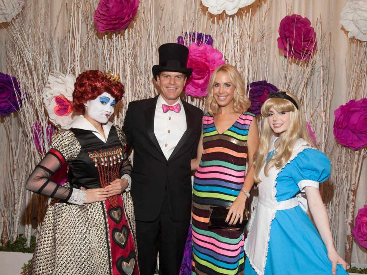 John Harrell, Caroline Harrell with the Queen of Hearts,left, and Alice ...