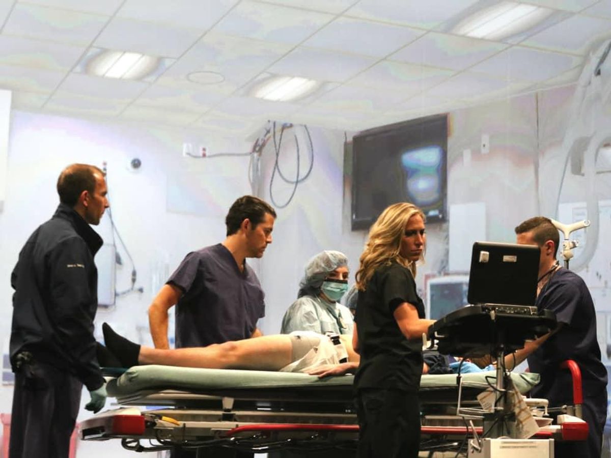 Memorial Hermann physicians, nurses and staff in the live reenactment ...
