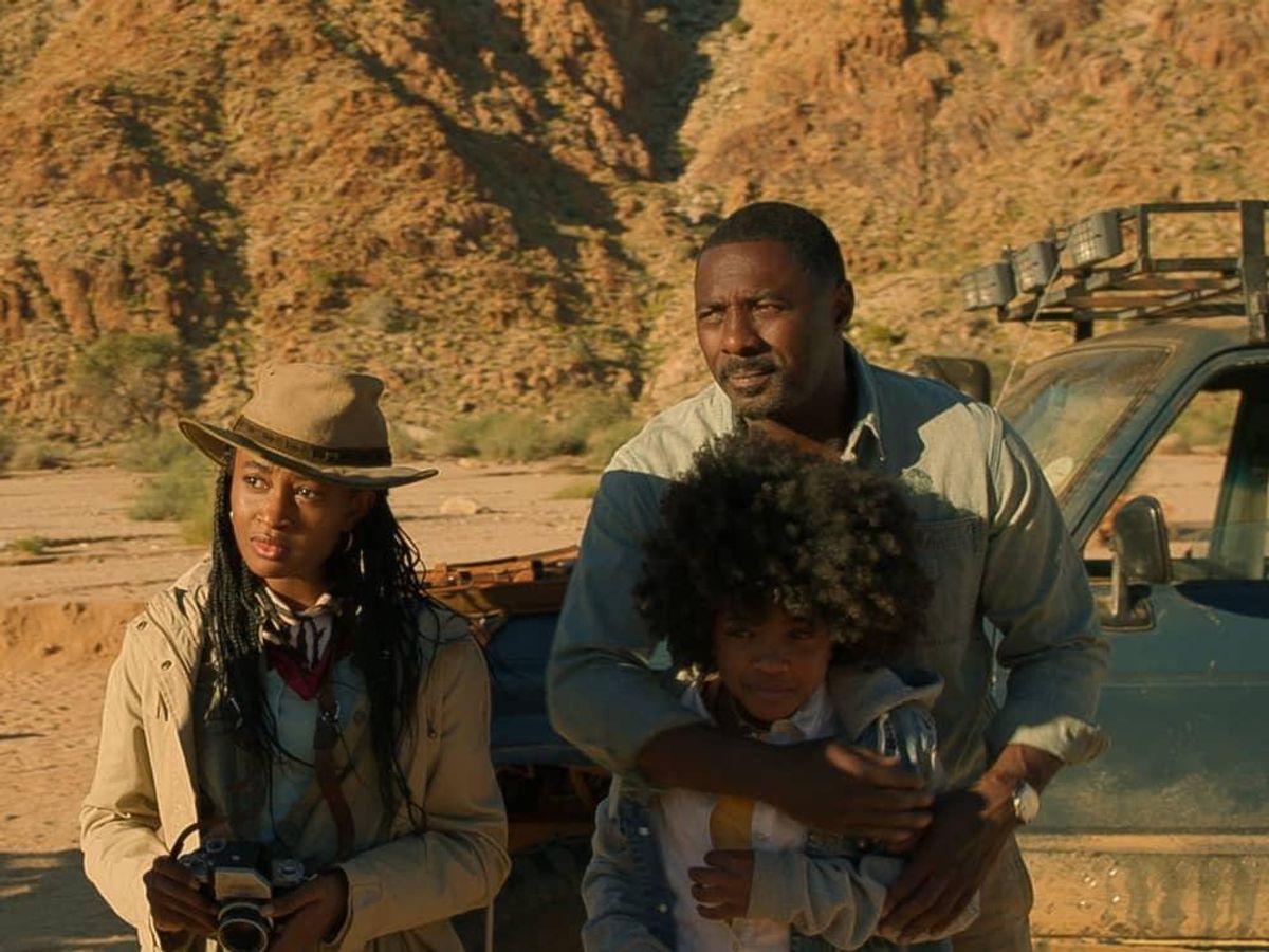 Iyana Halley, Leah Jeffries, and Idris Elba in Beast. - CultureMap Houston