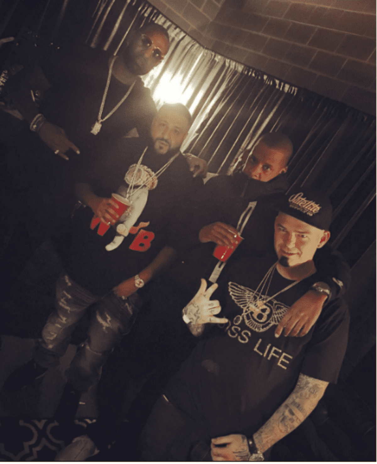 Slim Thug, DJ Khaled, Jay-Z and Paul Wall backstage at Beyoncé's NRG ...