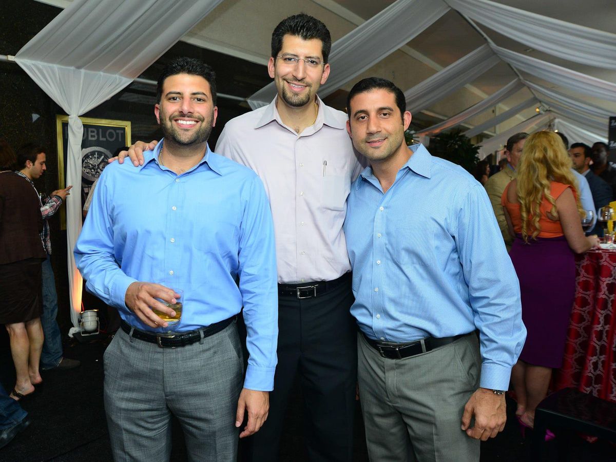 John David, from left, Rodney David and Kalisto Kojack at the Hublot ...