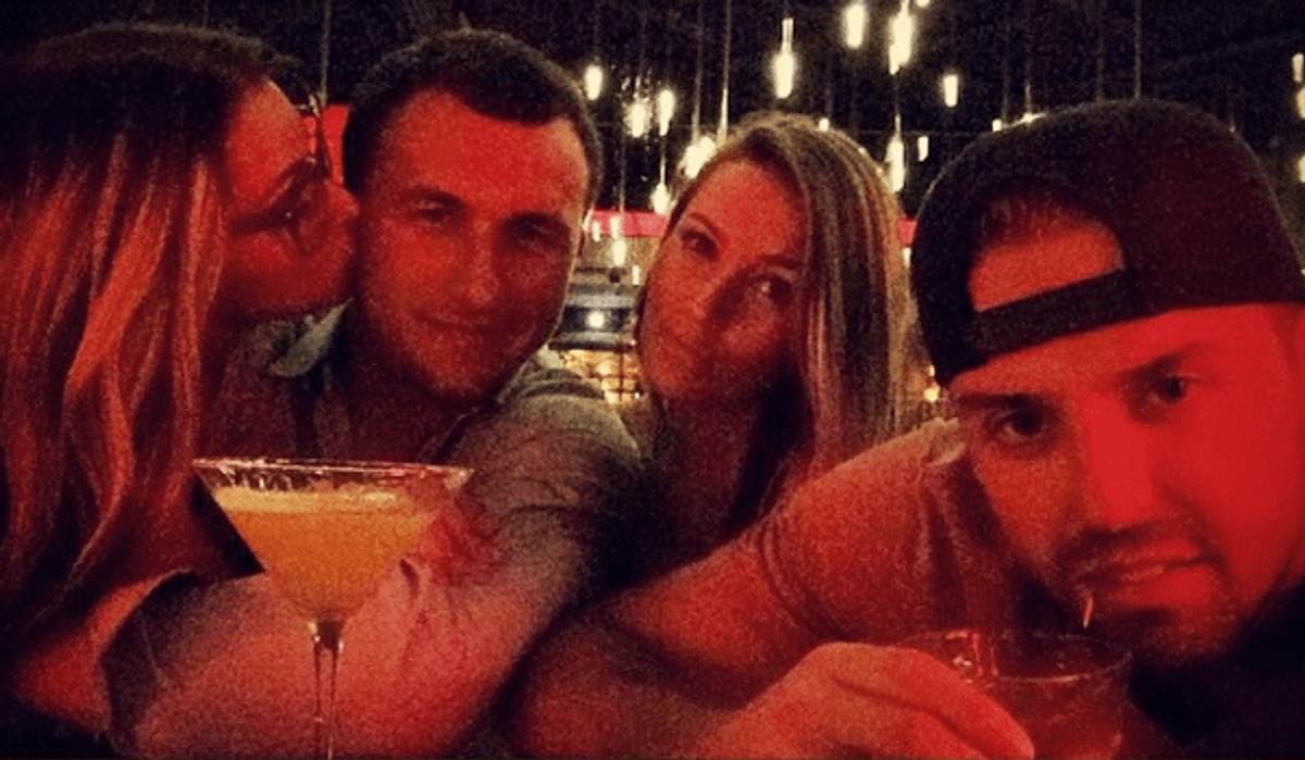 Johnny Manziel posted this photo of partying with his girlfriend and ...