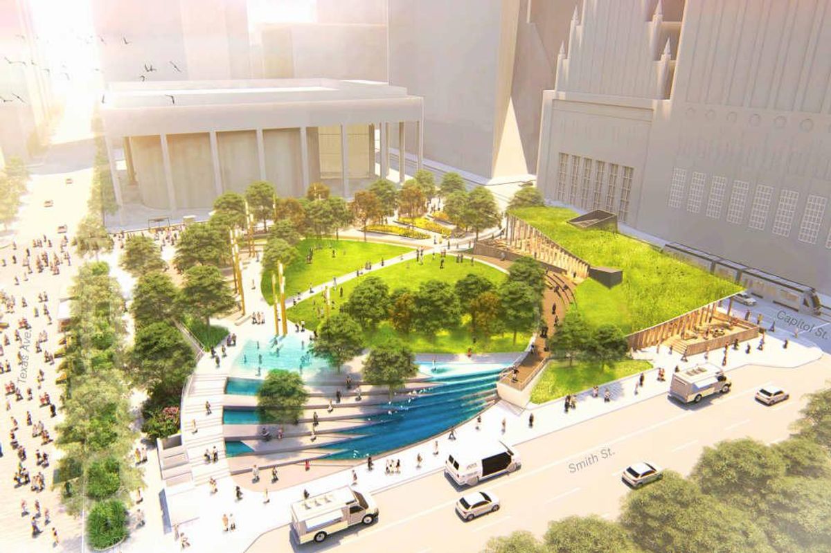 Houstonians can expect an amphitheater and a water installation in the ...