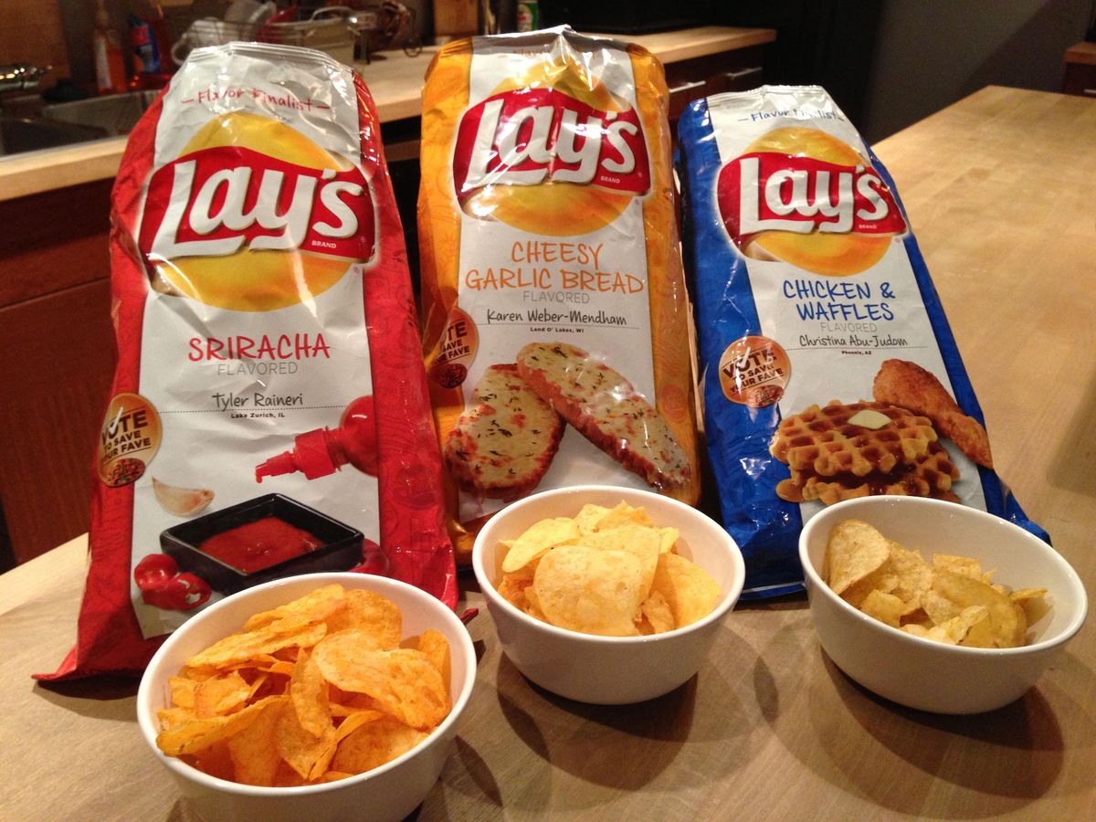 Cheesy garlic bread beat out sriracha and chicken and waffles in Lay's ...