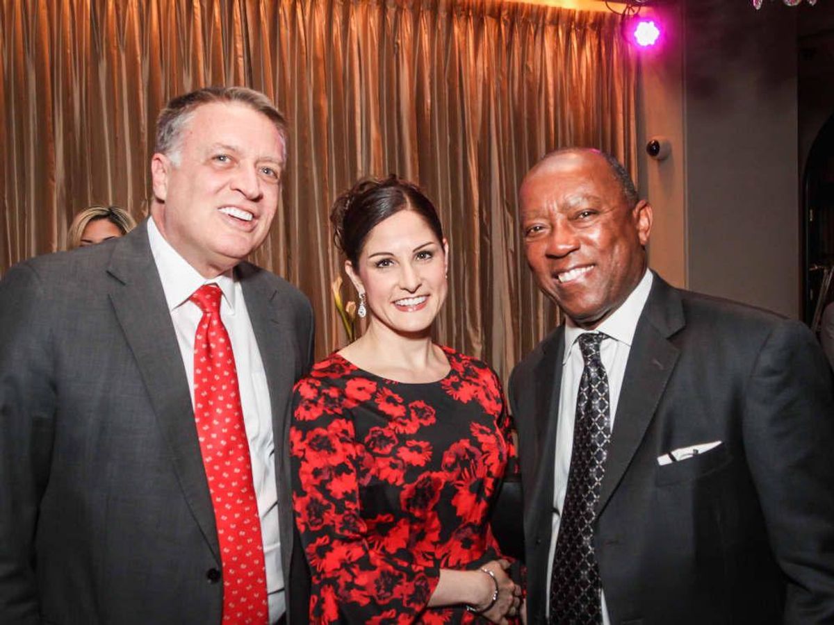 Marc Melcher, Luz Garcini, Mayor Sylvester Turner. - CultureMap Houston