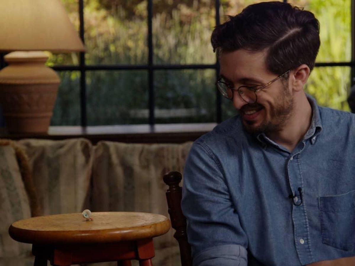 Marcel (Jenny Slate) and Dean Fleischer-Camp in Marcel the Shell with ...