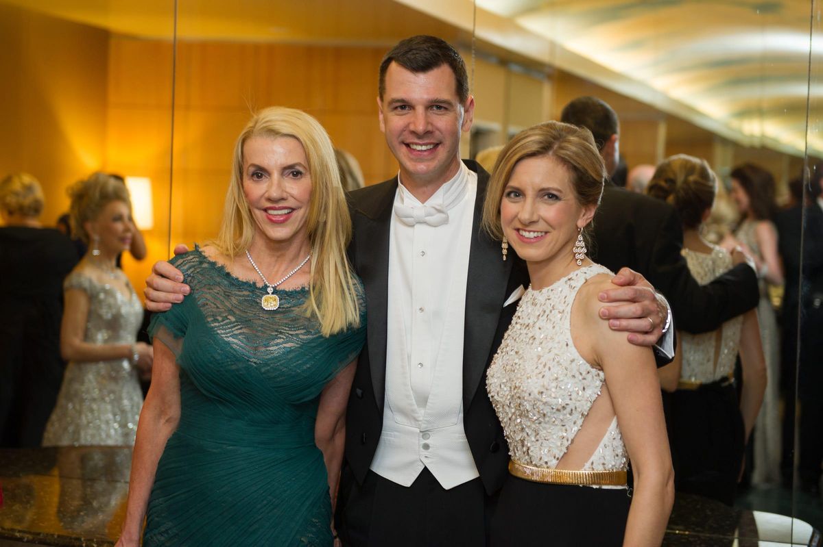 Marie Bosarge, left, with Mark and Christina Hanson. - CultureMap Houston