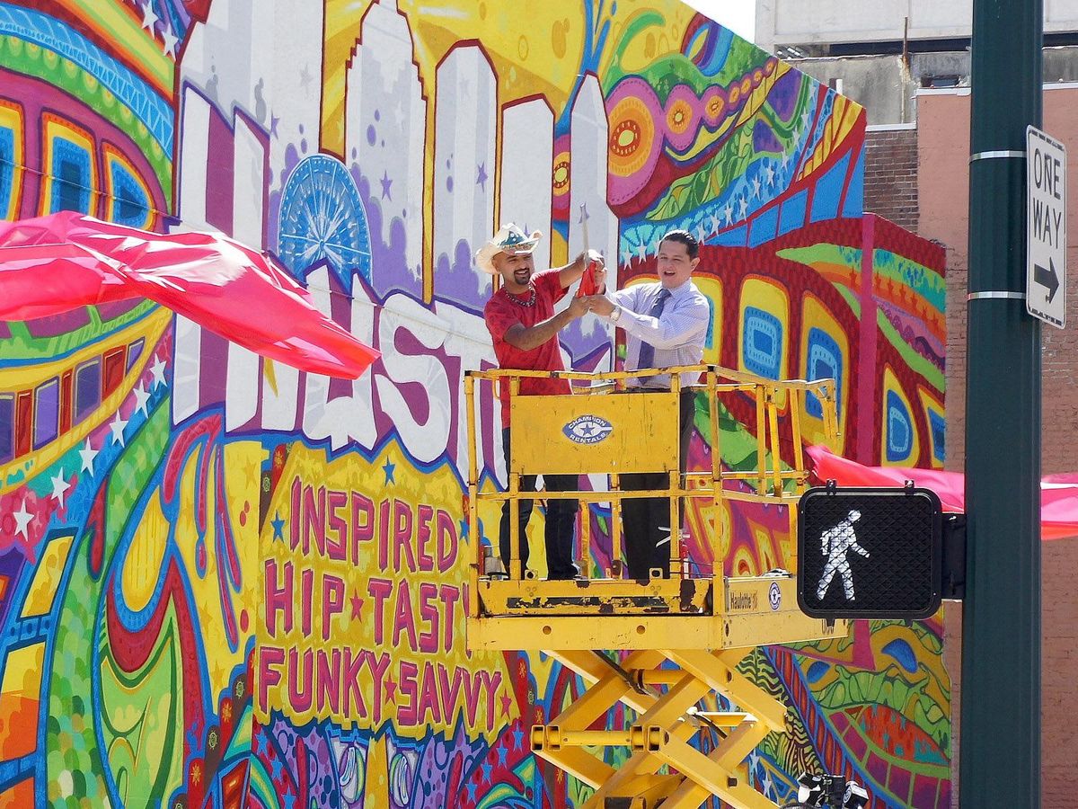 Gonzo and council member James Rodriguez made the mural official ...