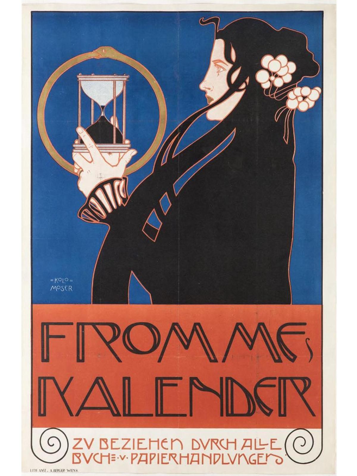 Koloman Moser, Poster for Frommes Kalender, 1899, execution: Albert ...