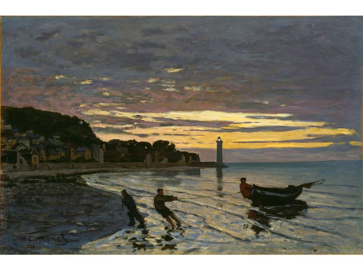 Claude Monet, Towing a Boat, Honfleur, 1864, oil on canvas, Memorial ...