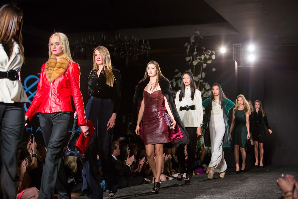 Models on the runway at the Jonathan Blake fashion show. - CultureMap ...
