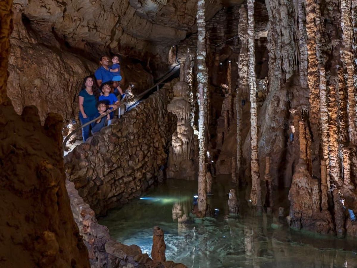 Kids will be amazed at the formations at Natural Bridge Caverns ...