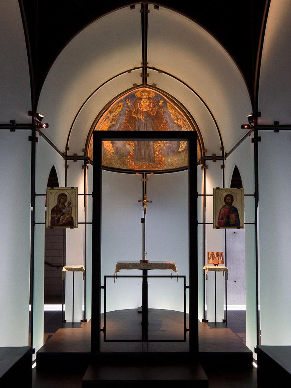 The Byzantine Fresco Chapel was designed by Francois de Menil to house ...