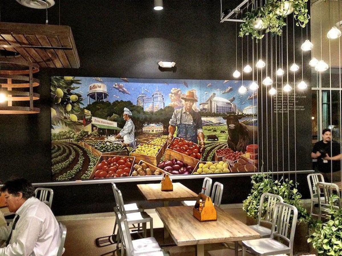 A mural dominated one wall at one Jerry Built location. - CultureMap ...