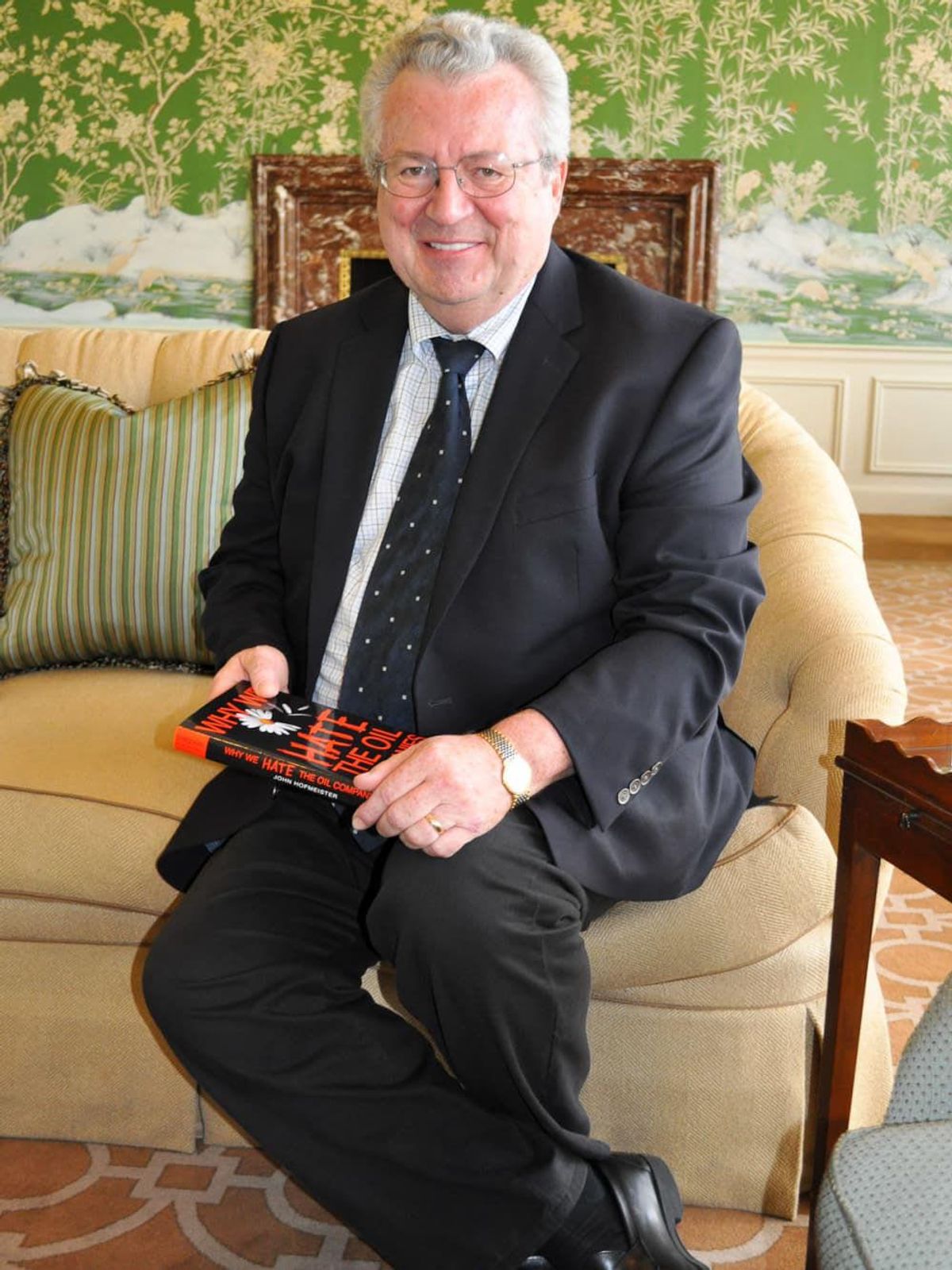 John Hofmeister travels the media circuit in New York this week ...