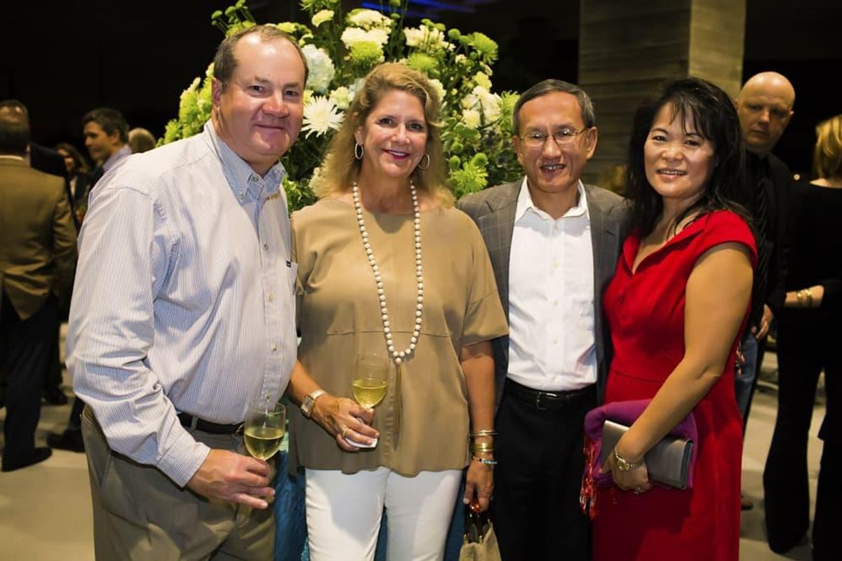 Jeff Hines, Wendy Hines, Leo Chen, Jennifer Chen. - CultureMap Houston