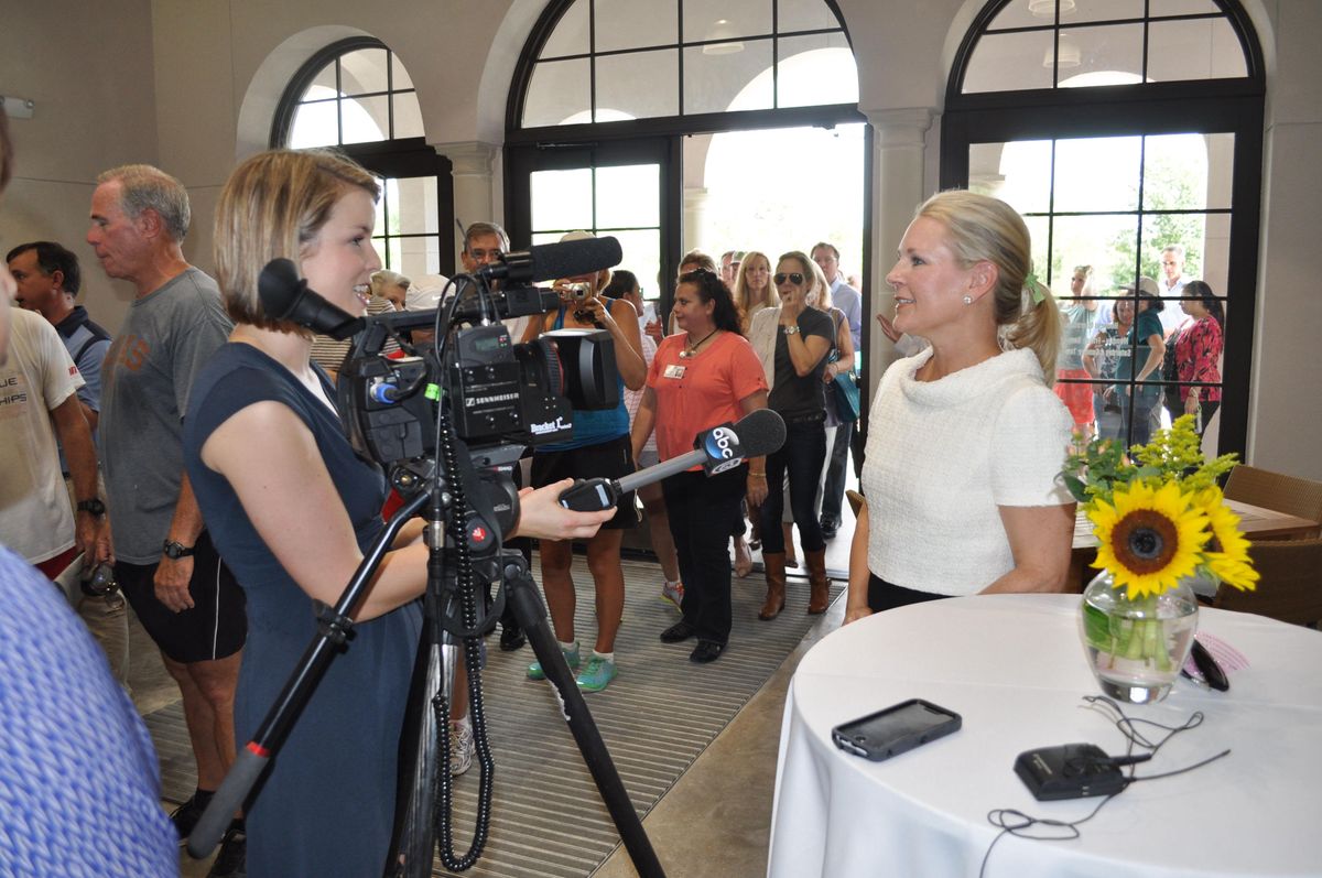 Memorial Park Capital Campaign chair Mindy Hildebrand is interviewed ...