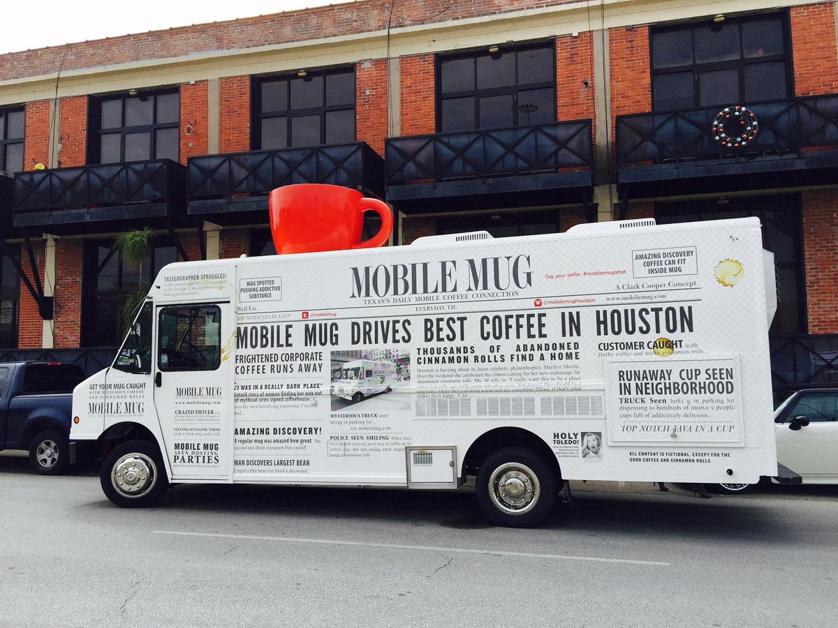 The Mobile Mug hits the streets after its morning stint in the parking ...