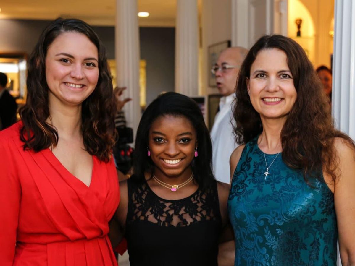 Raquel Riddle, Simone Biles, Andrea Riddle. - CultureMap Houston